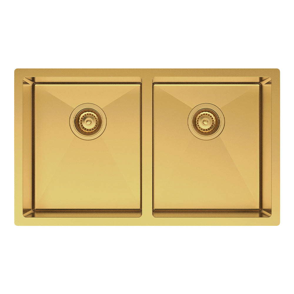 Fienza Hana 68403RB 27L/27L Double Kitchen Sink, Rugged Brass – SA ...