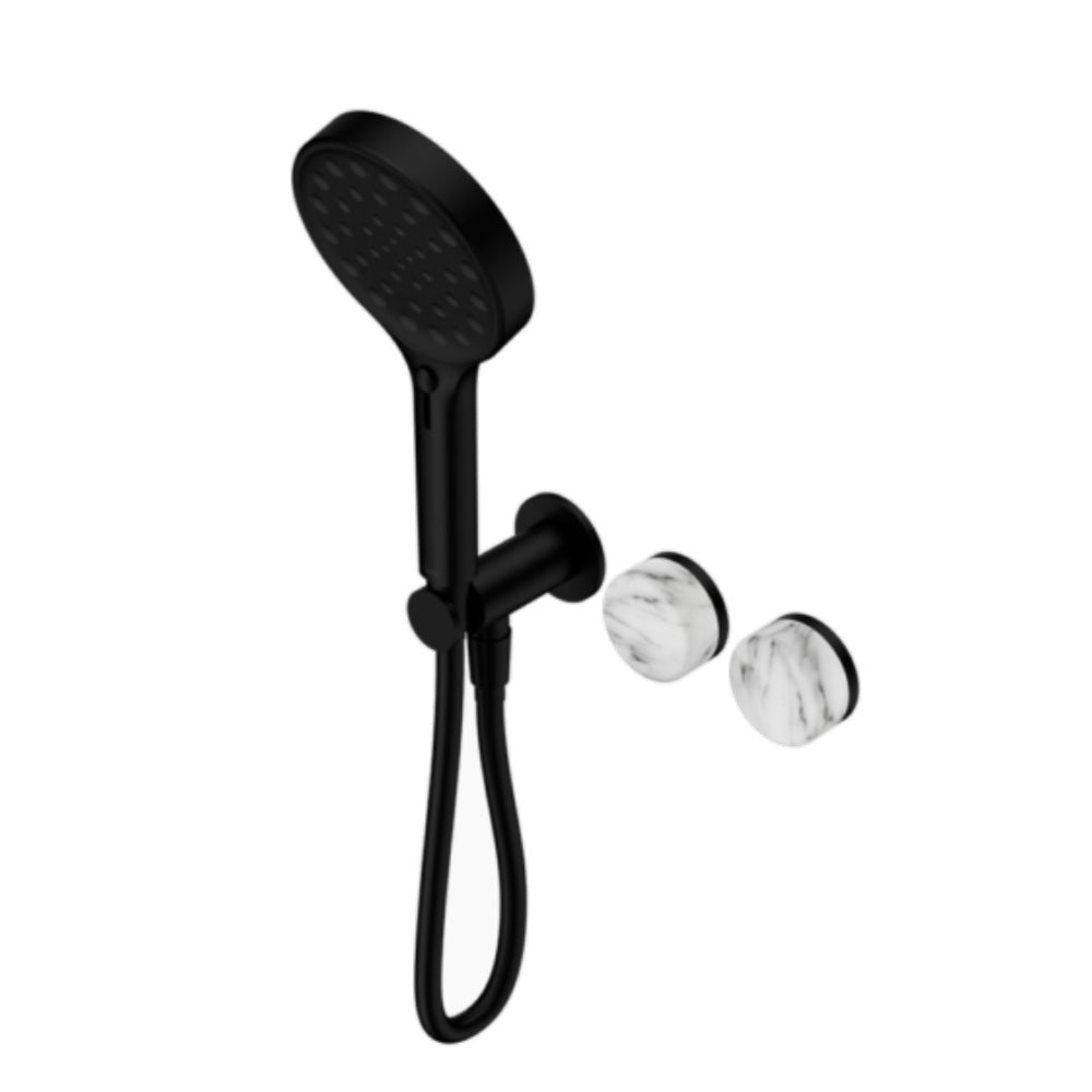 Nero Serenity Progressive Shower System w/ Arabescato Corchia Handle A ...